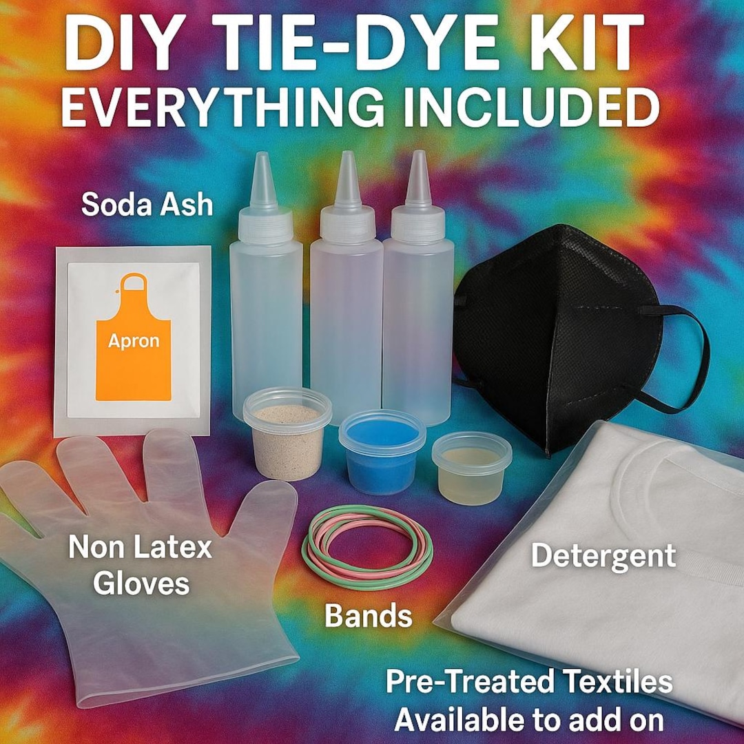 DIY Tie-dye Kit! Full Kit, Just Dye, or Add Treated Items Like Shirts ...