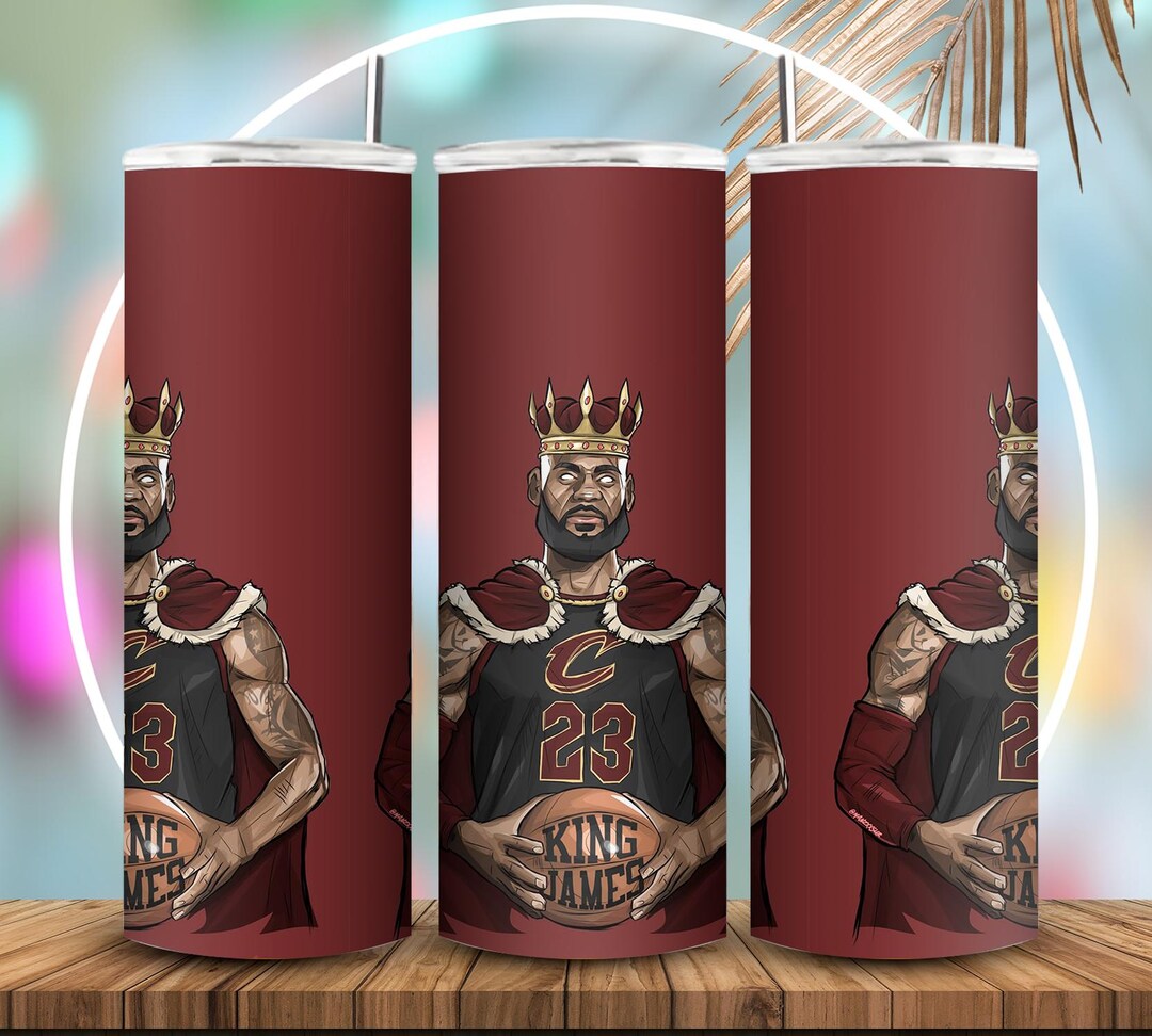 Lebron James 20oz Tumbler Wrap PNG, Basketball Skinny Tumbler ...