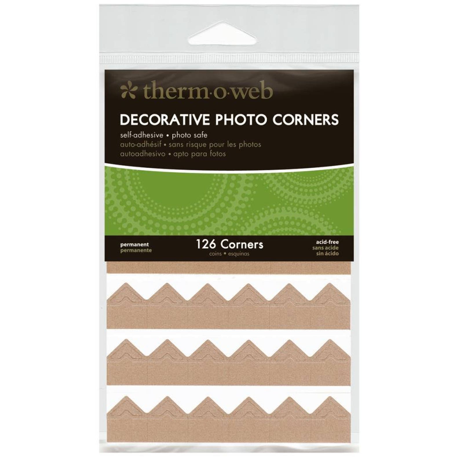 Photo Corners * Kraft Paper * Self-adhesive * Photo Album Corners * 126 ...