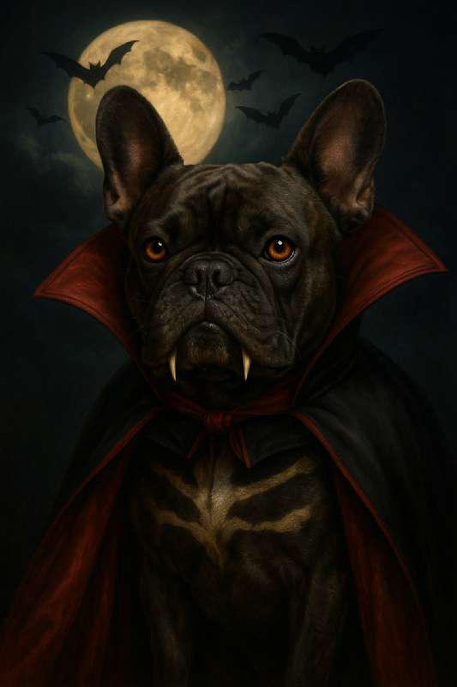 Custom Vampire Cat Portrait – Halloween Pet Portrait, Gothic Pet Art ...