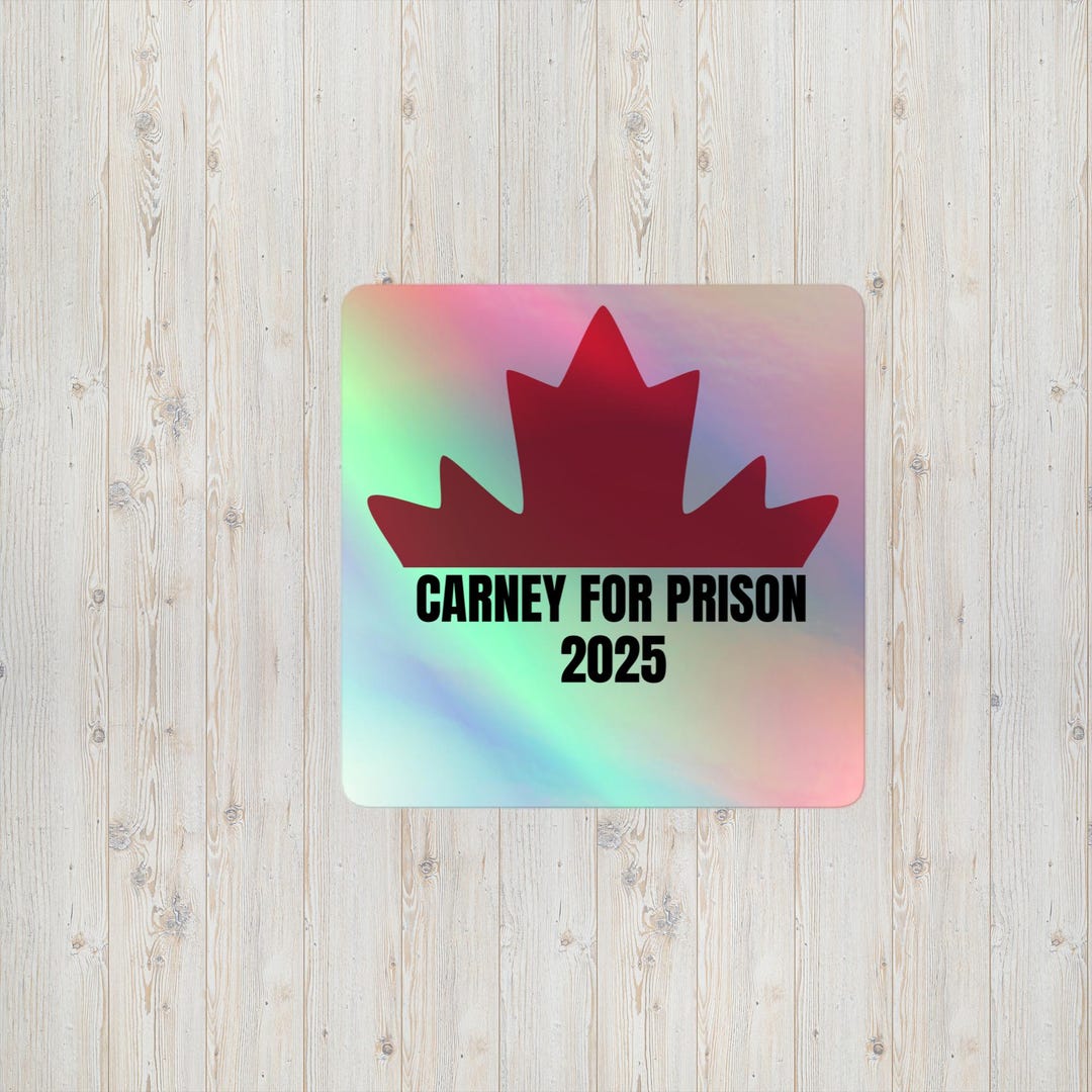 Holographic "carney for Prison 2025" Stickers - Etsy