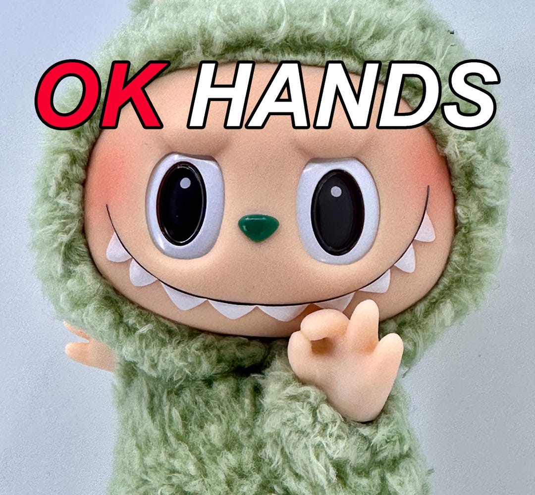 Labubu Okay Hands – Detachable 3D Printed Accessory, Accessories for ...
