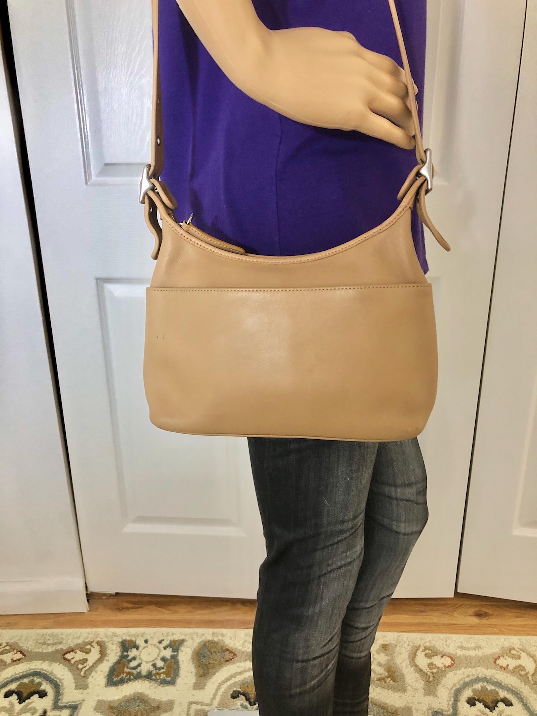 Vintage Coach Tan, Brown Legacy Zip Hobo Luxury Cross Body Bag Style ...