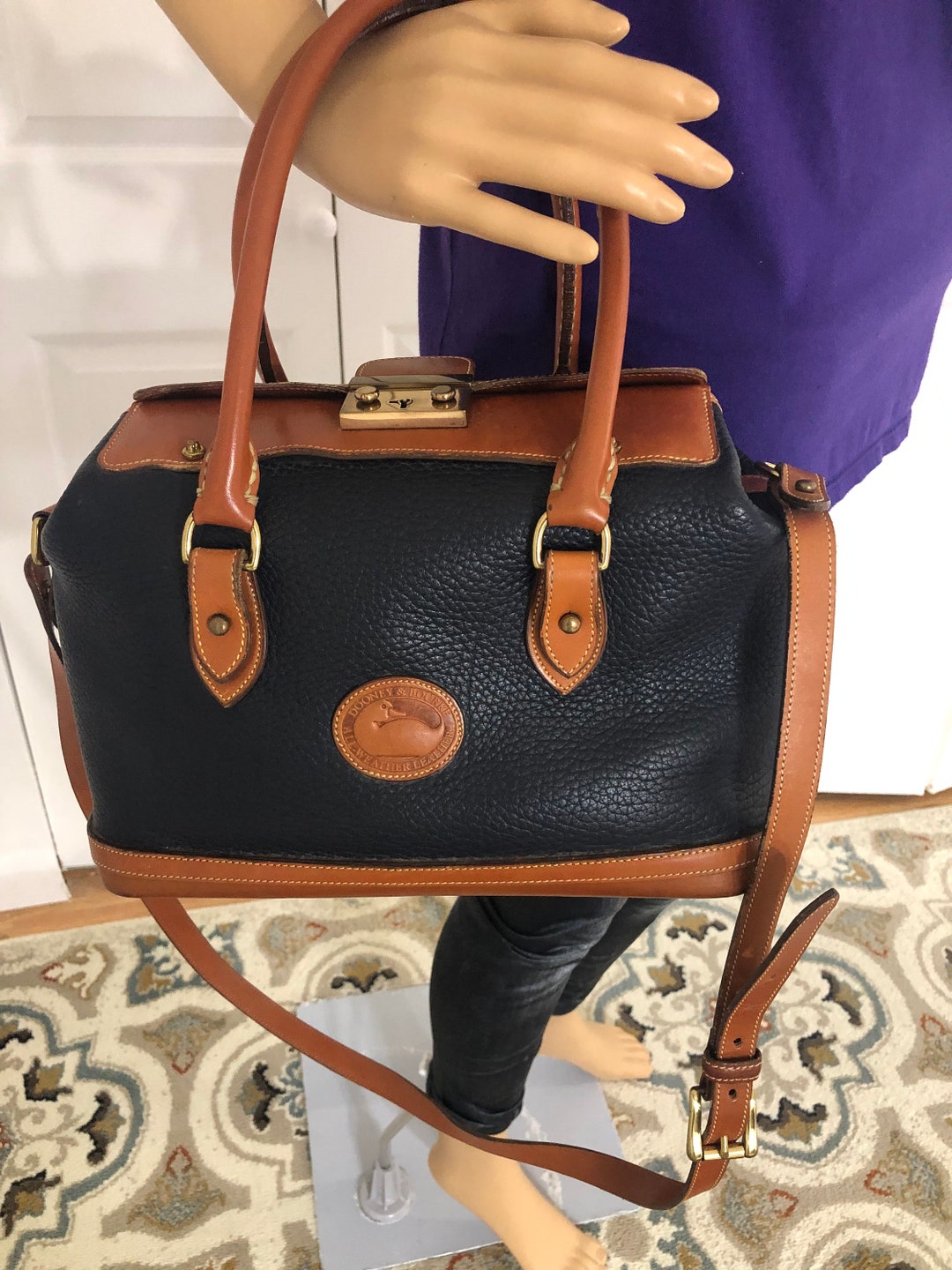 Every Thing Must Go Sale Vintage Dooney & Bourke Darke Navy and Brown ...