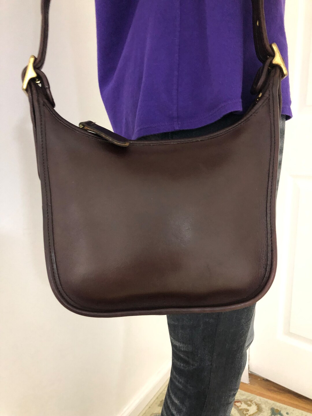 Vintage Coach Dark Brown Leather Legacy Janice Cross Body Shoulder Bag ...