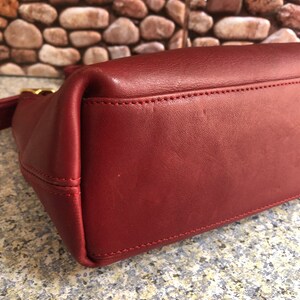 Vintage Coach Red Leather Legacy Small Hobo Baguette Shoulder Bag Style ...