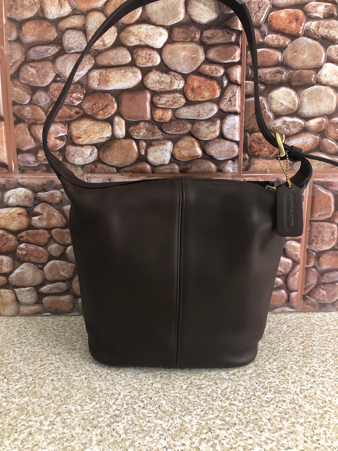 Vintage Coach Brown Leather Legacy Soho Bucket Bag . - Etsy