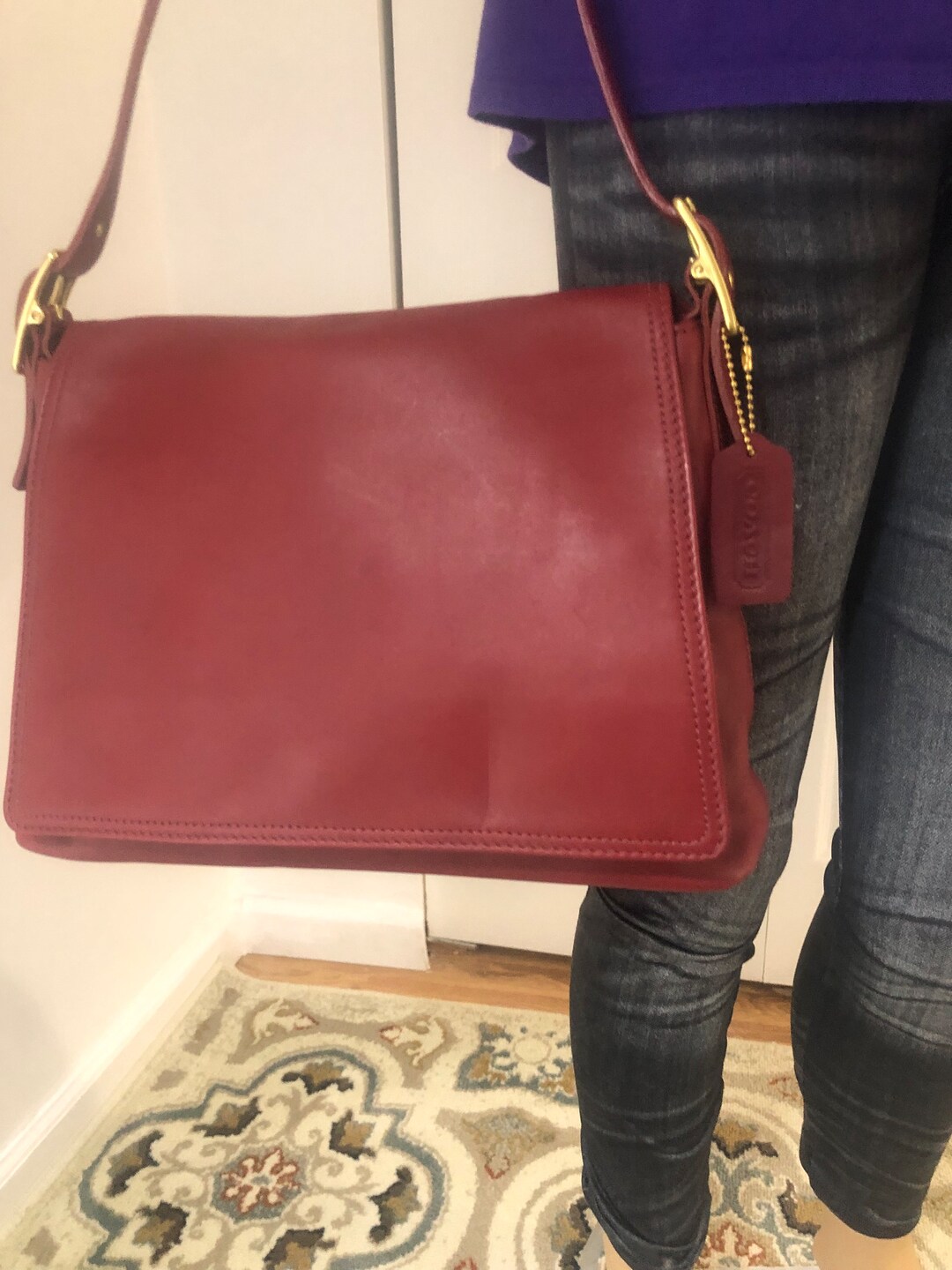 Vintage Coach Red Leather Legacy Studio Flap Shoulder Bag Style 9828 - Etsy