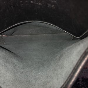 Vintage Coach Black Leather Slim Buckle Crossbody Hippie Flap Bag Style ...