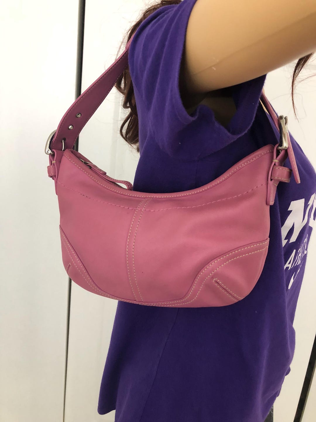 Every Thing Must Go Sale Vintage Coach Pink Leather Soho Mini Hand Bag ...