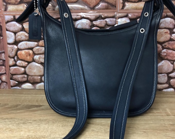 Vintage Coach Navy Blue Leather Legacy Janice Cross Body Shoulder Bag ...