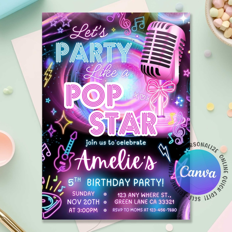 Karaoke Party Invite - Etsy