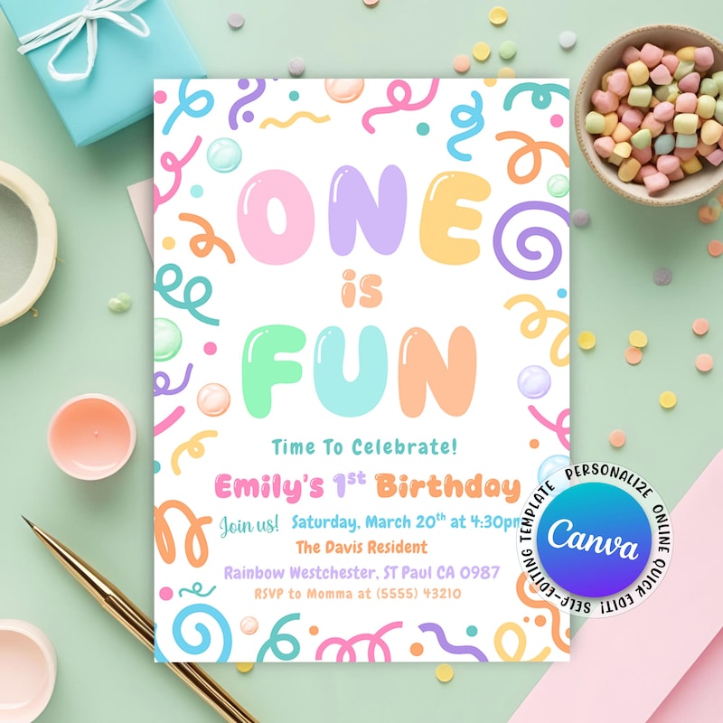 Its Fun Being One Invite - Etsy