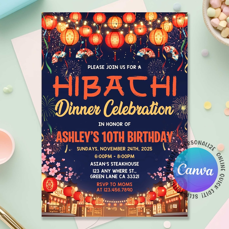Asian Invitation - Etsy