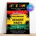 Reggae Birthday Invitation, Reggae Adult Invitation Birthday Invite ...