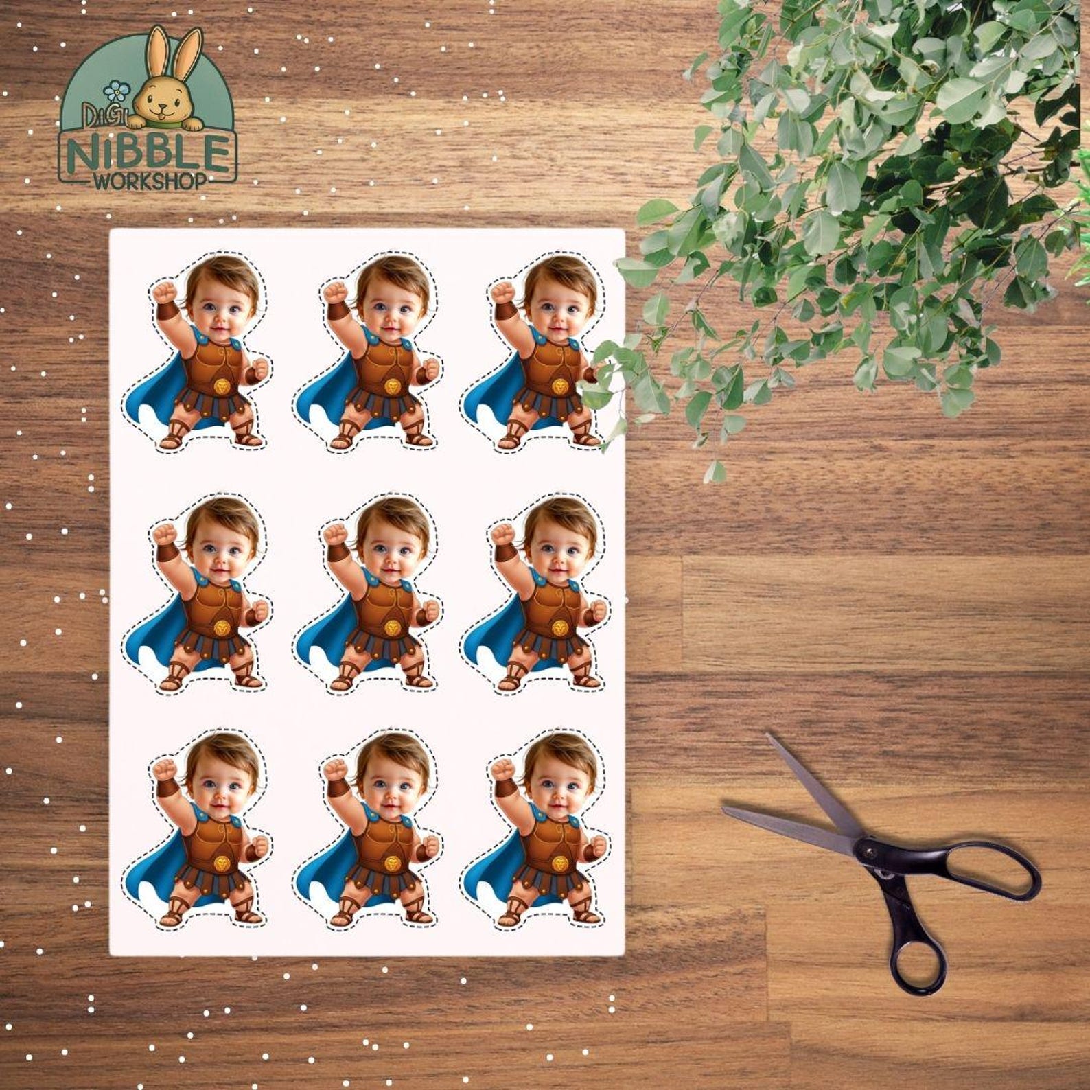 Baby Hercules Personalized Face Cupcake Toppers, First Birthday - Etsy