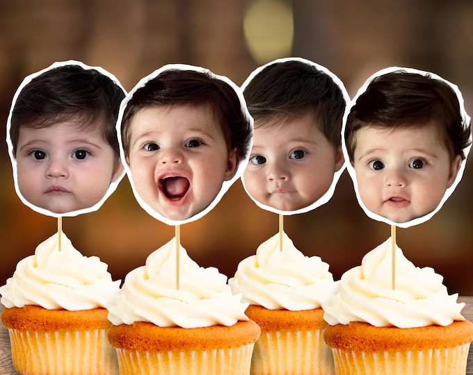 Custom Photo Cupcake Toppers - Etsy Canada
