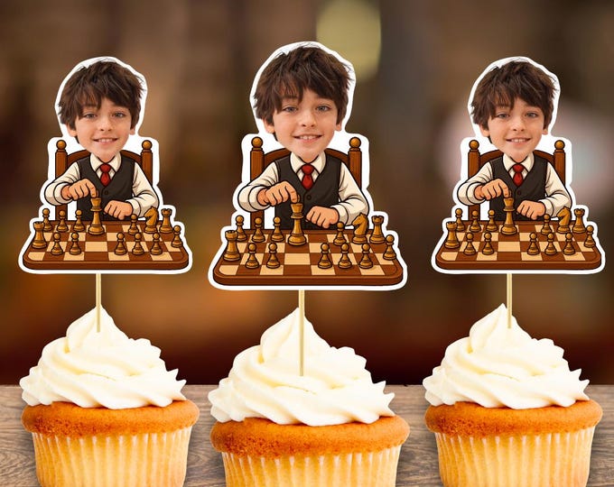 Custom Chess Cake Topper, Chess Birthday Party Decorations, Chess Party ...