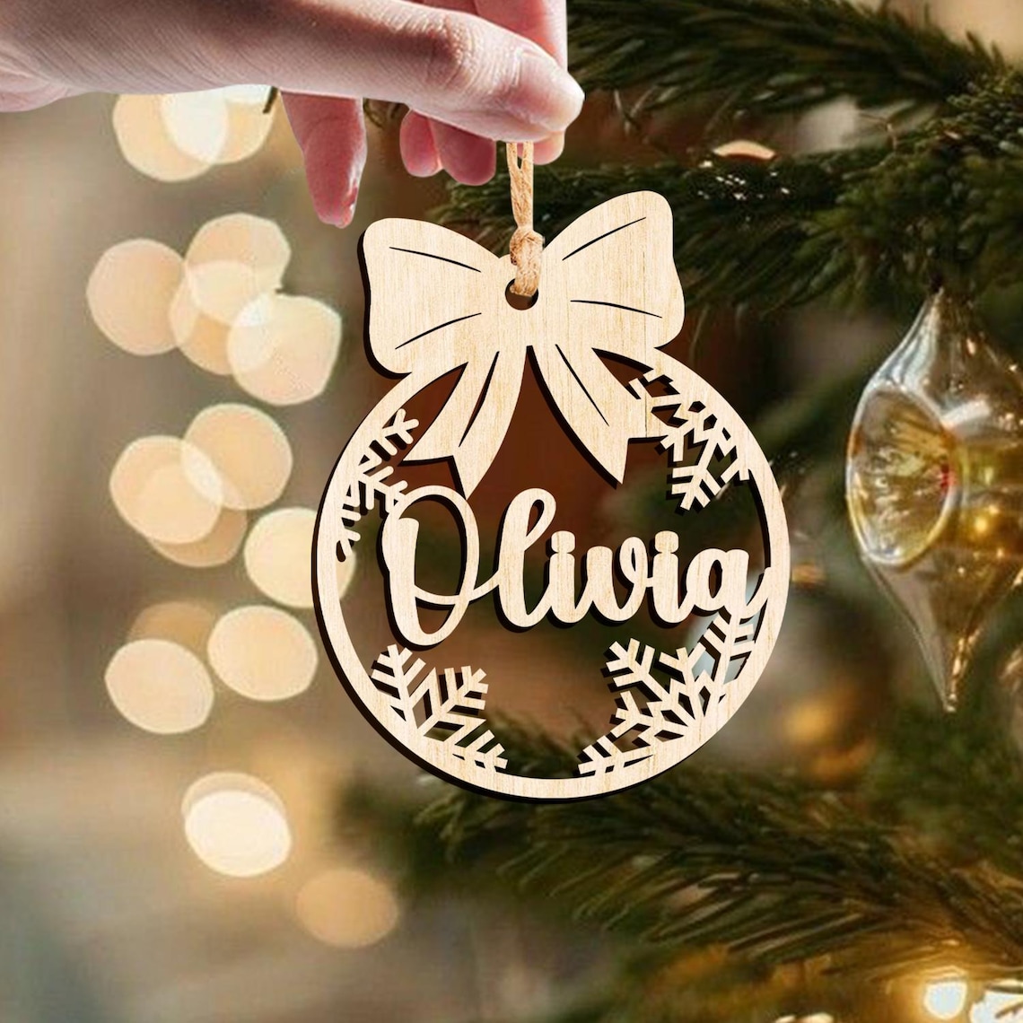 Personalized Christmas Ornaments With Name,custom Wooden Christmas Tree ...