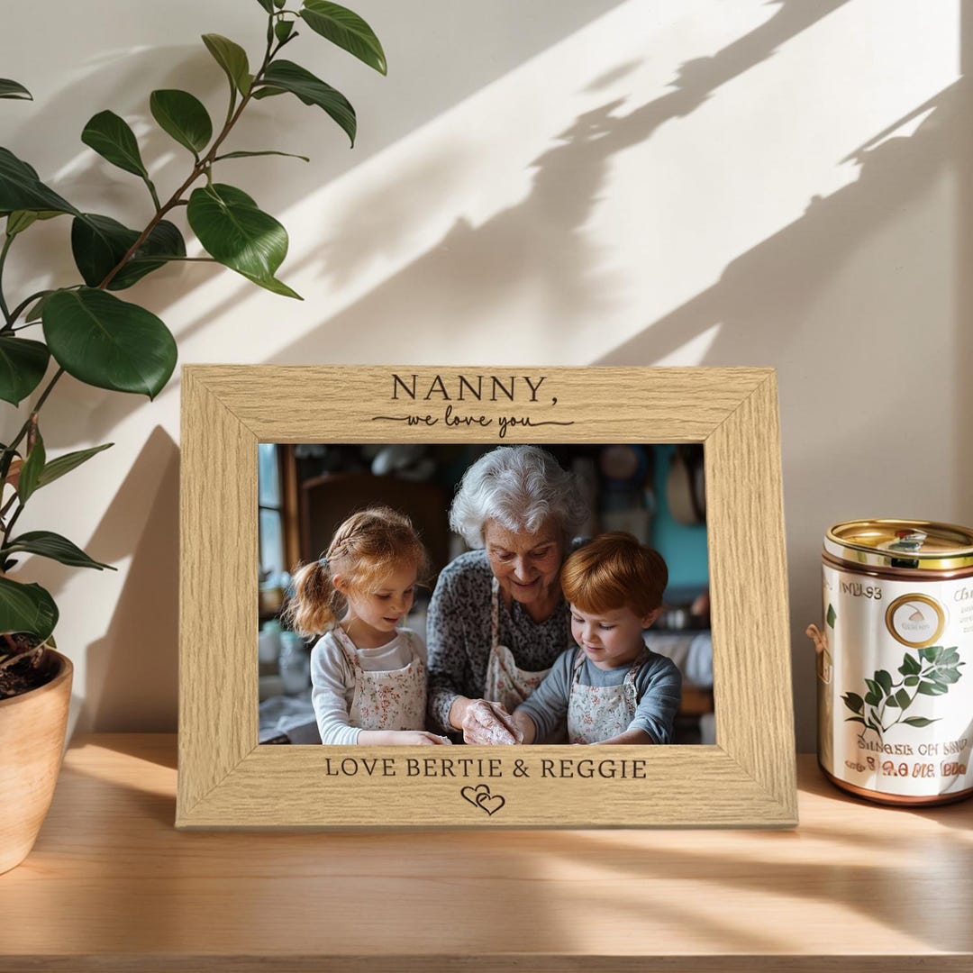 Gift for Nan Nana Nanny Nanni,custom Photo Frame,personalised Grandma ...