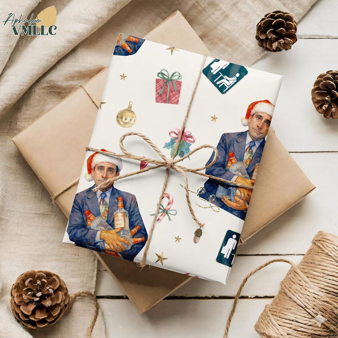 The Office Christmas Party Christmas Wrapping Paper, Michael Scott the ...