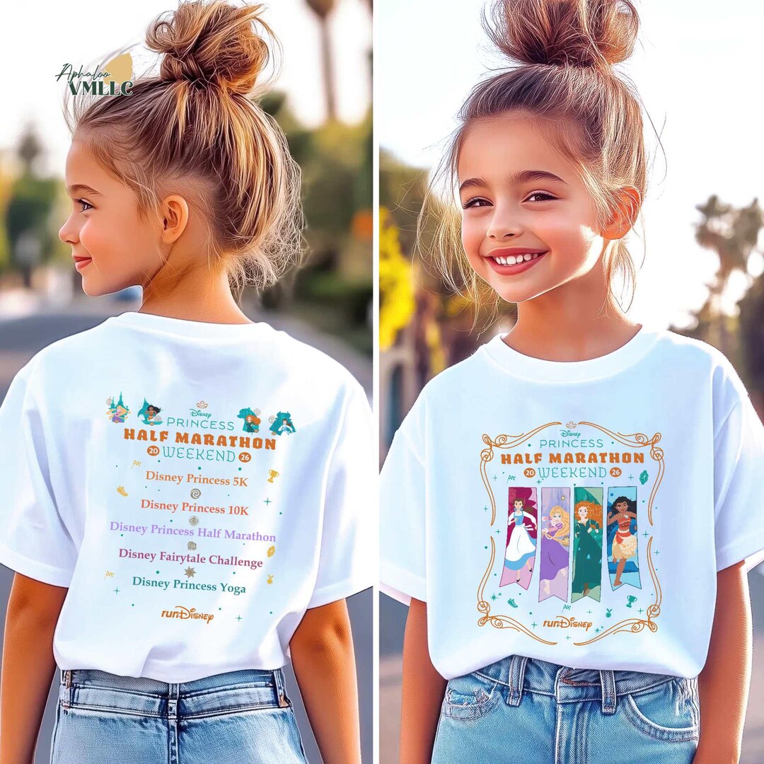 Two-sided Run Disneyland Princess Half Marathon Weekend 2026 Shirt ...