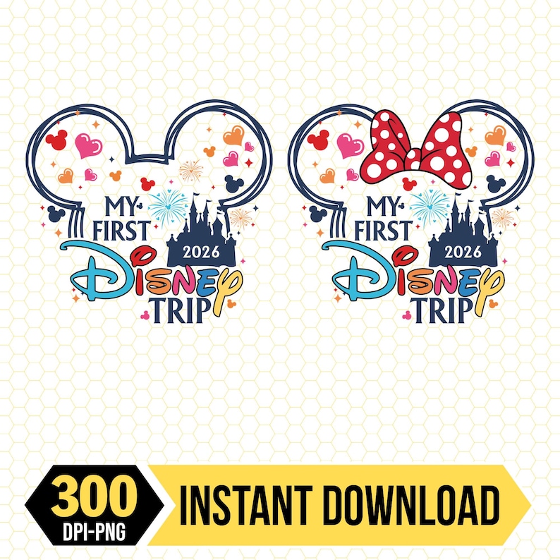 My First Disneyland Trip 2026 PNG, Mickey Minnie Couple Png, Family ...