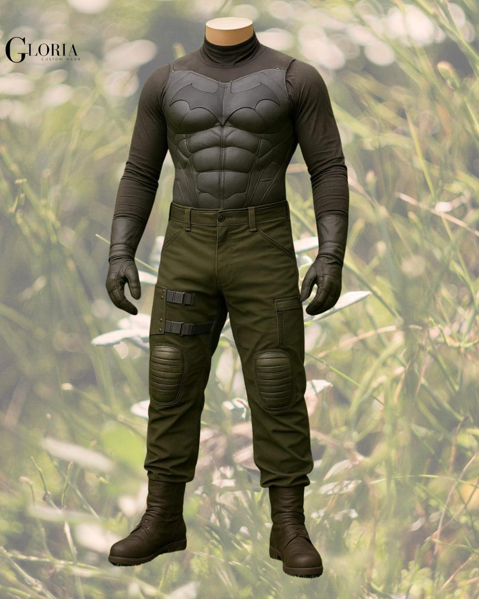 Dark Vigilante Armor Costume Set | Tactical Superhero Suit With Long ...