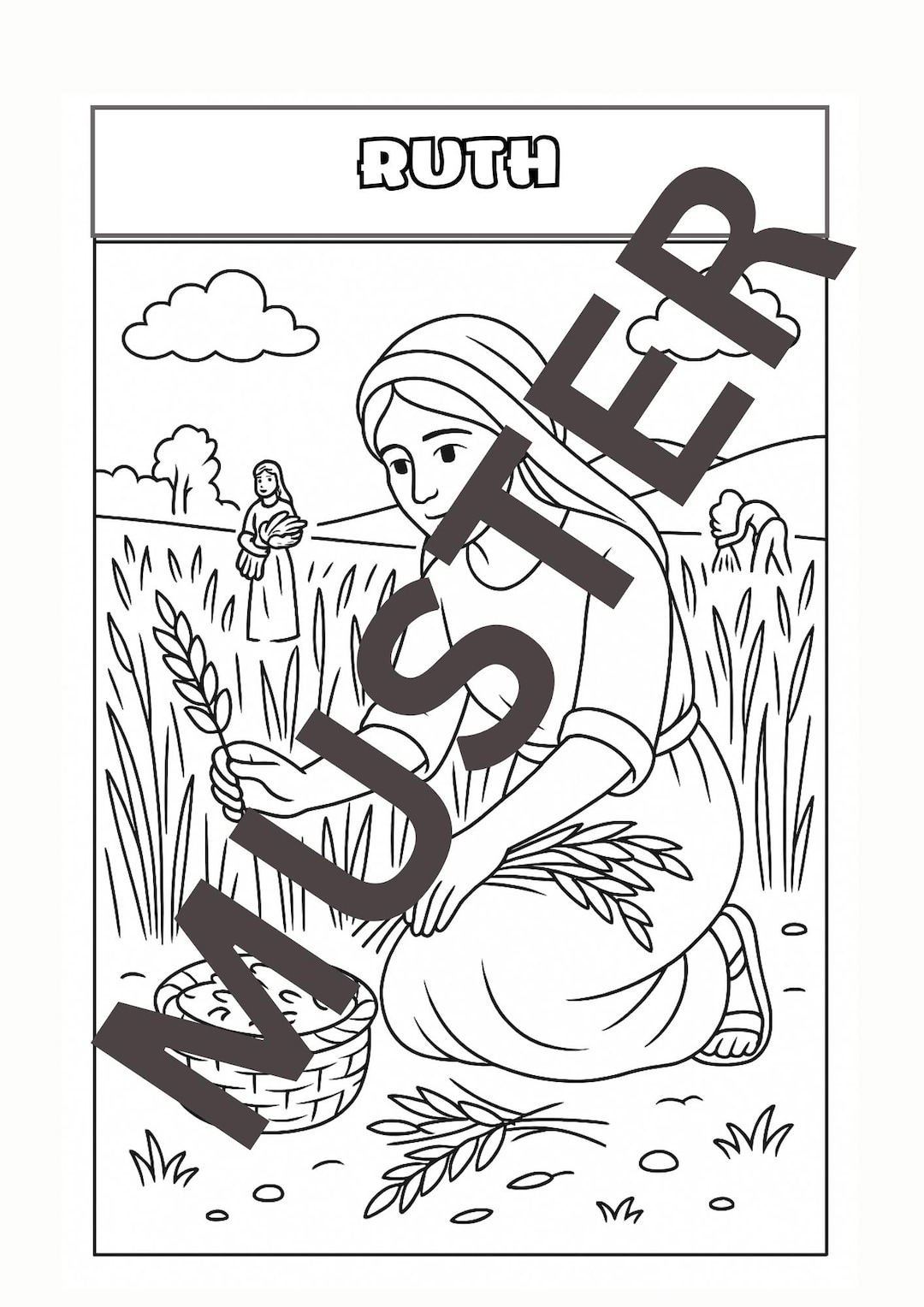 Old Testament Coloring Pages – Ruth Bible Stories for Children ...