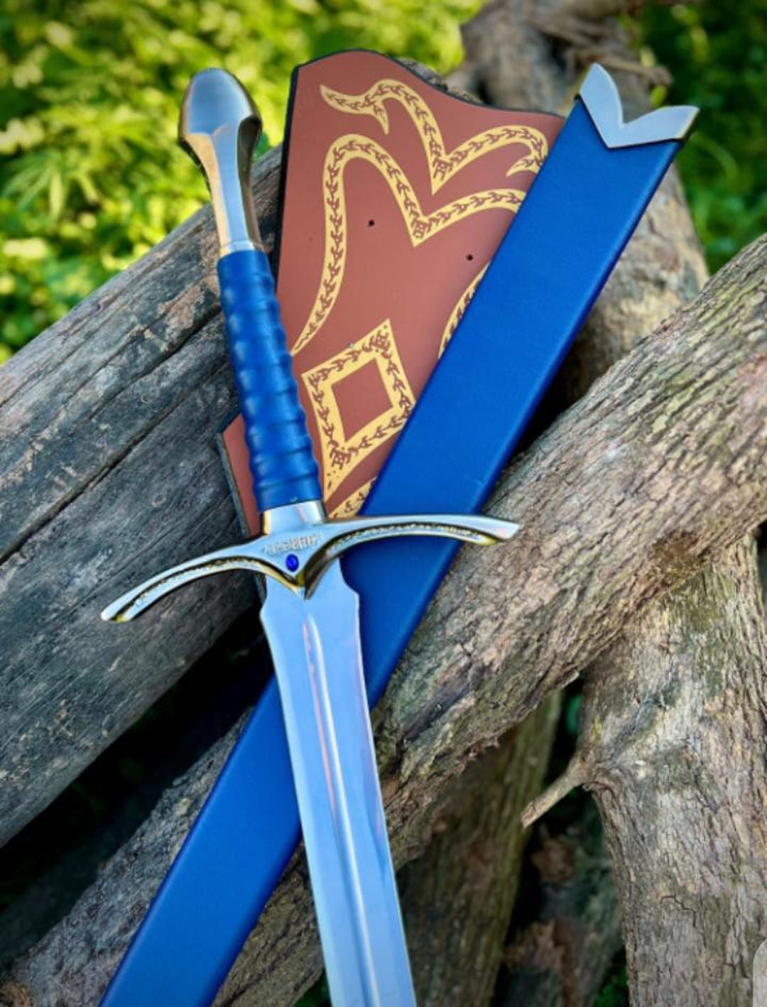 Hand-forged Blue Glamdring Sword | Gandalf Sword Replica | Lord of the ...