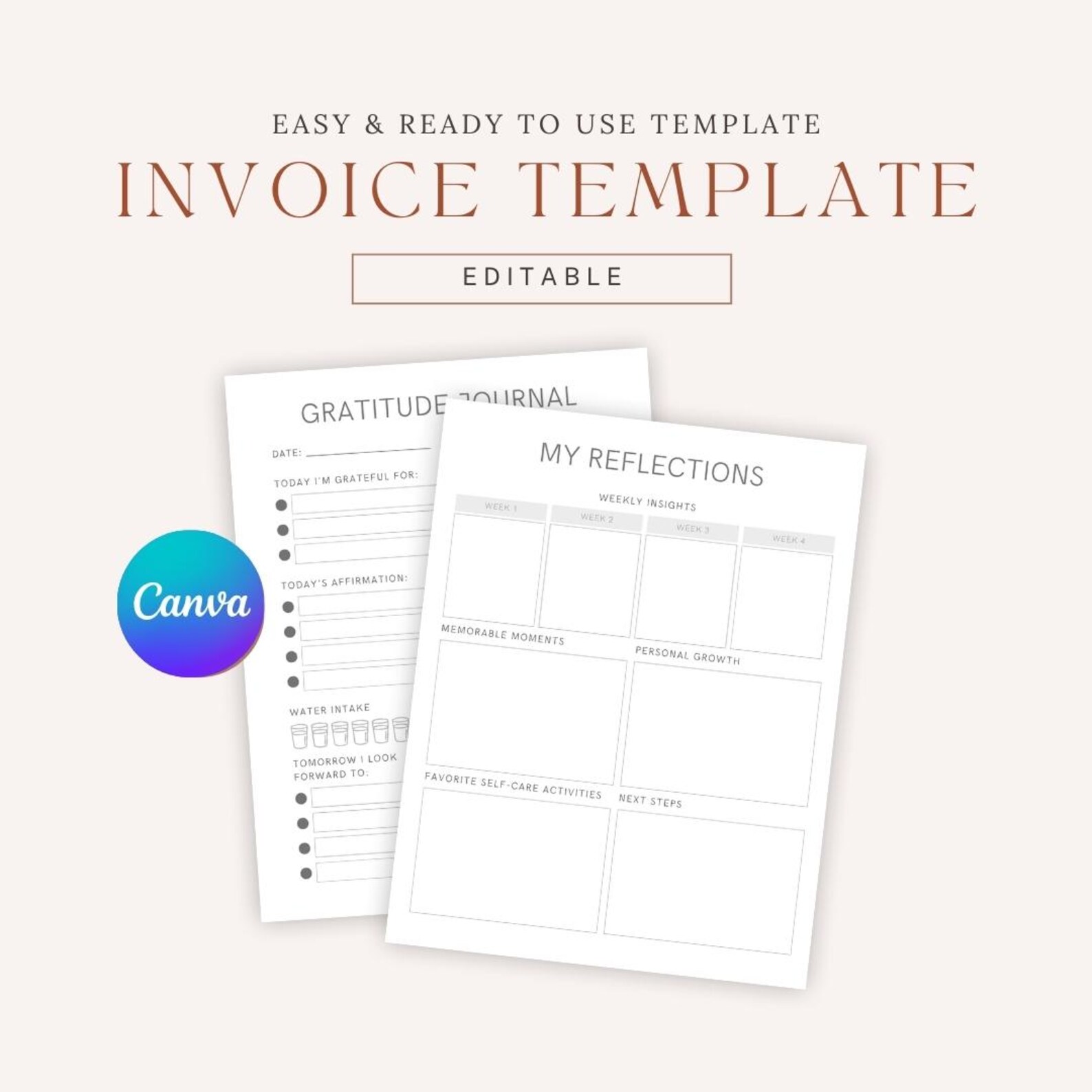 Invoice Temple, Editable Invoice Template for Small Business | PDF ...