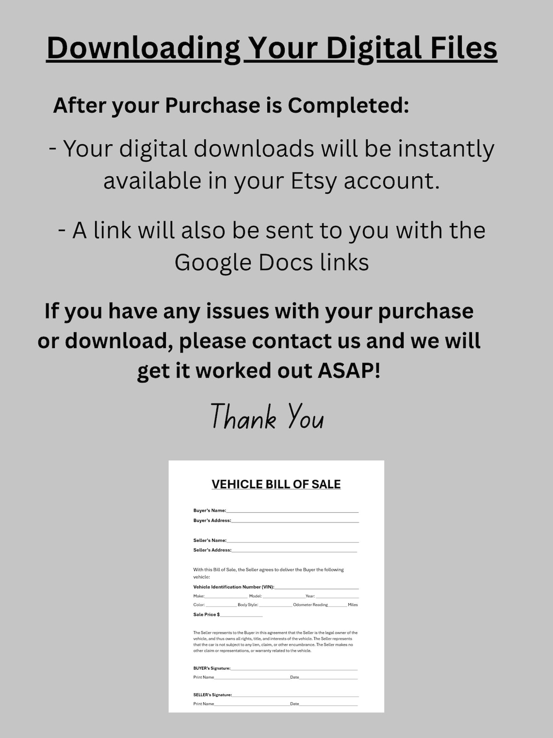 Vehicle Bill of Sale Templates Editable. Motor Vehicle Sales Contract ...