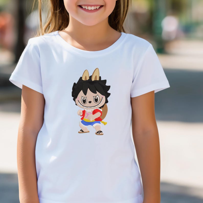 Labubu Embroidery Design Luffy X Labubu Embroidery File One Piece ...