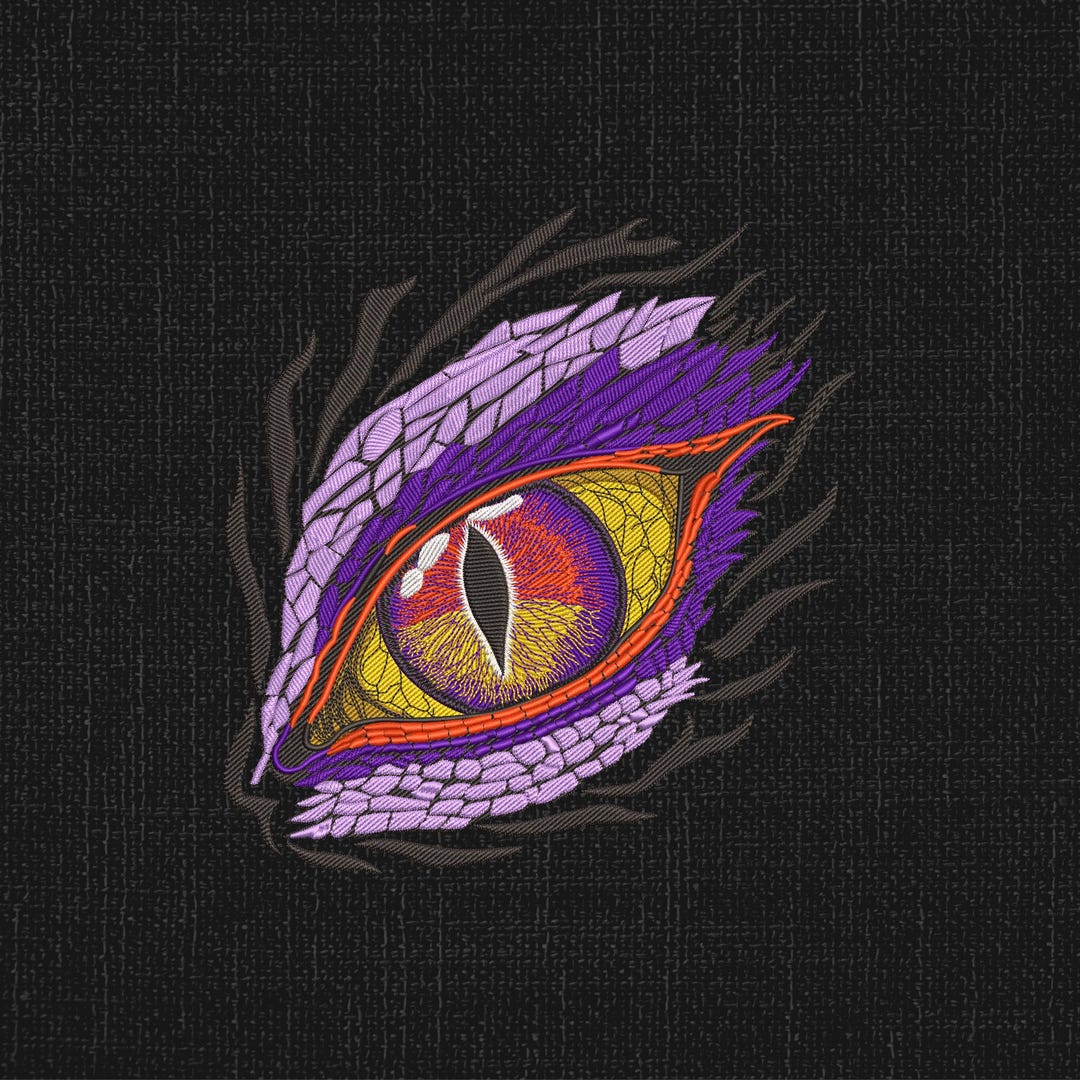 Dragon Eye Embroidery Design, Fantasy Dragon Eye Machine Embroidery ...