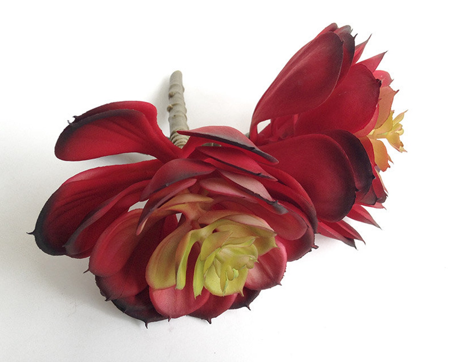 Artificial Succulent Red Aeonium Faux Succulent Red | Etsy