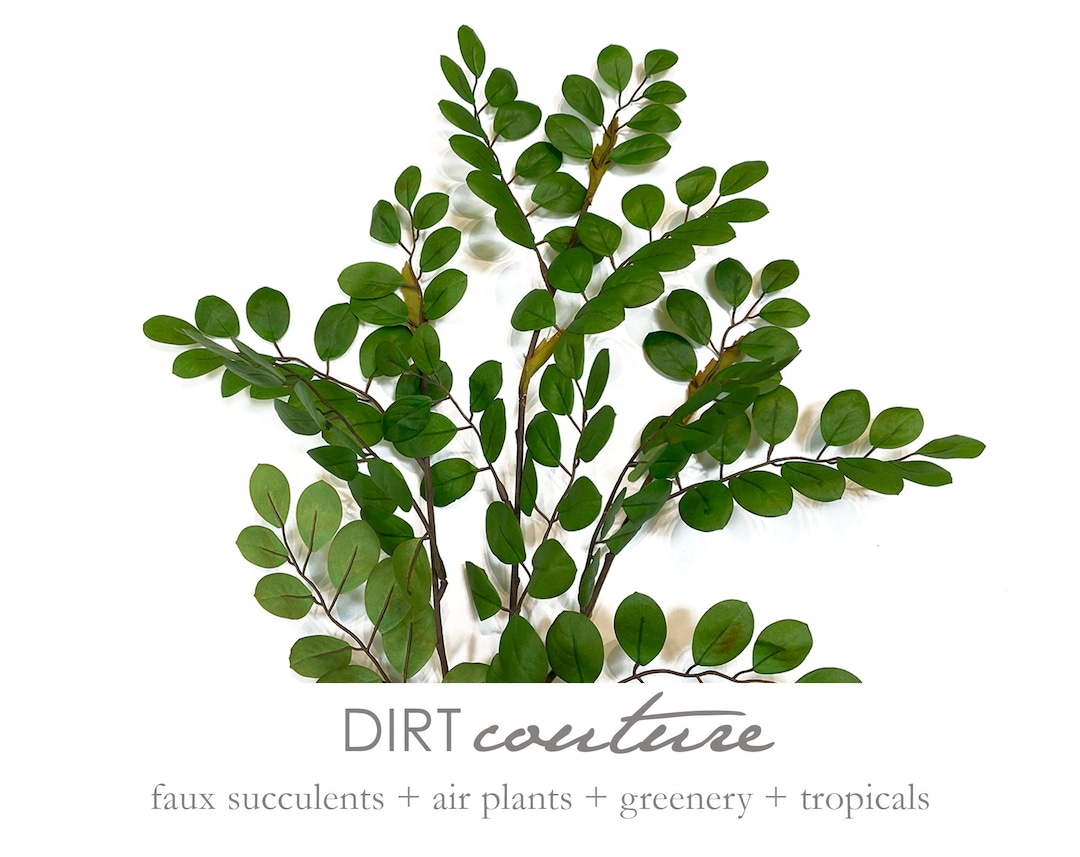 Faux Button Leaf Greenery, Stem, Foliage - Etsy