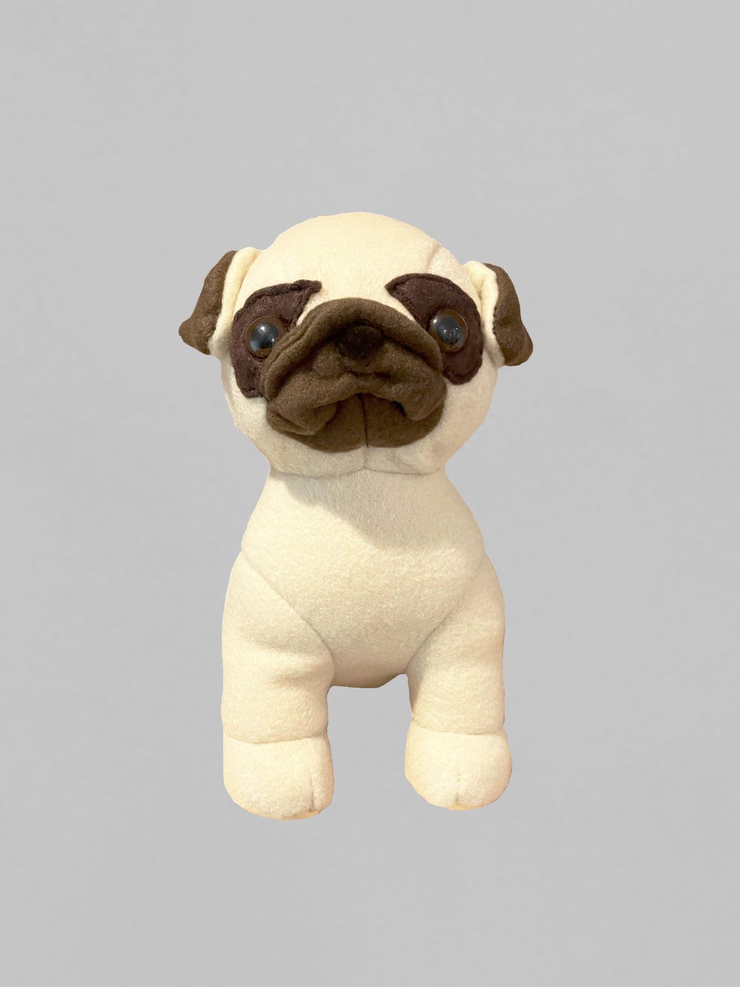 Pug Dog Doll, Beige Color, One of a Kind Animal Doll, Handcrafted ...