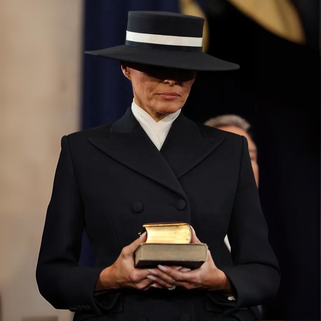 American President First Lady Melania Trump's Inauguration Fashion Hat ...