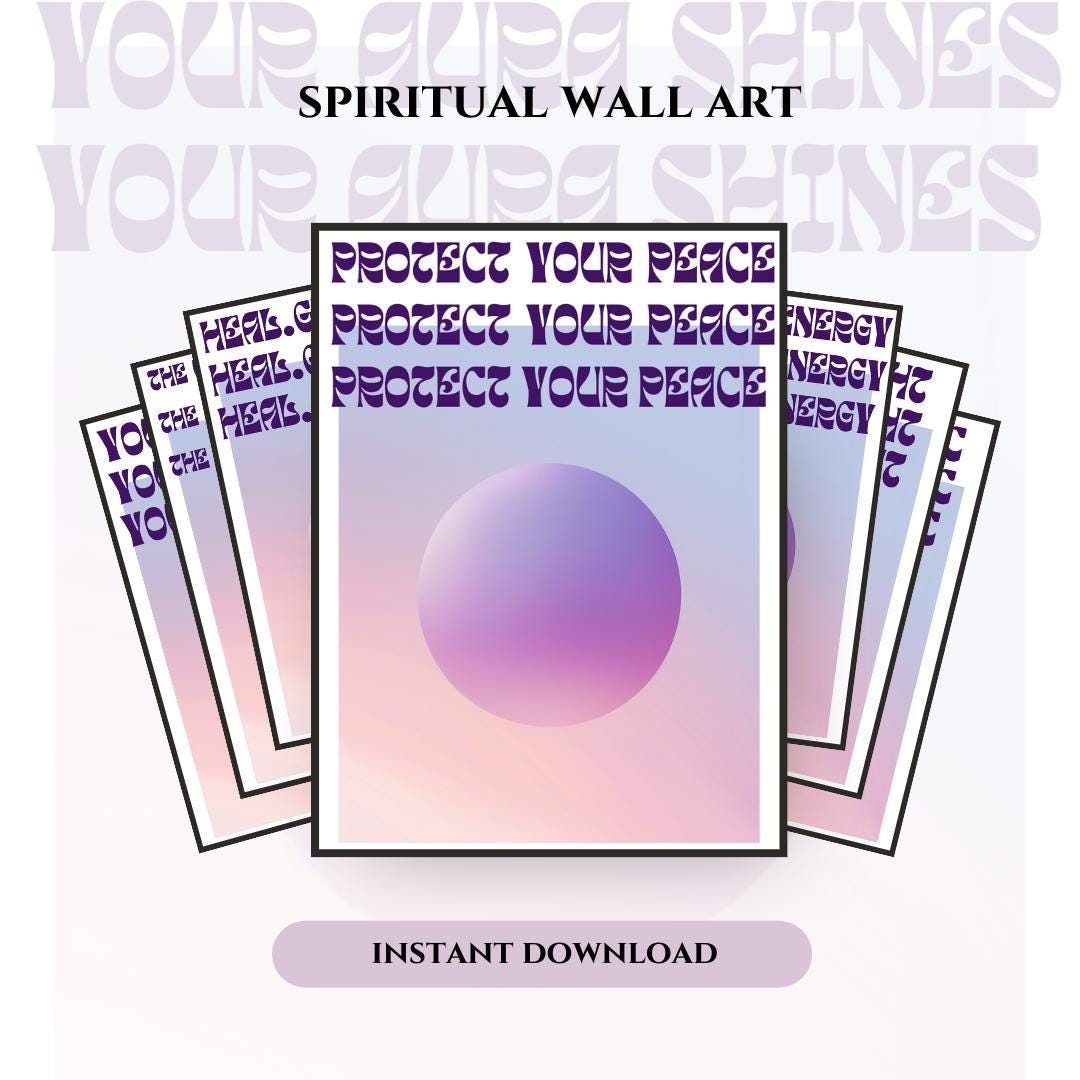 Spiritual Wall Art Bundle – 10x Aesthetic Printable Posters | Aura ...