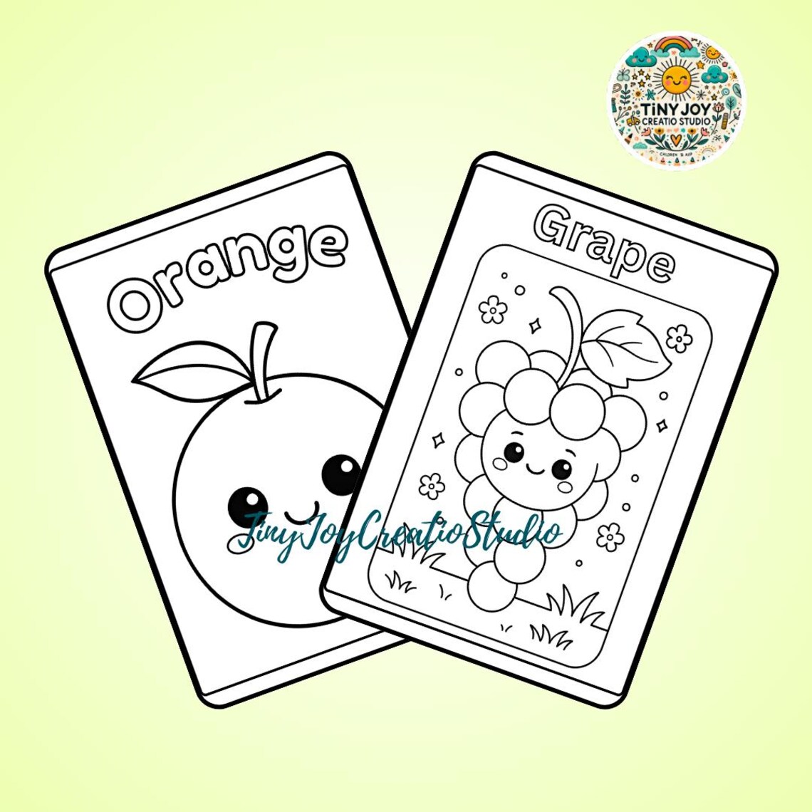 Kawaii Fruit Coloring Pages for Kids Cute Printable Fruit Worksheets 5 ...