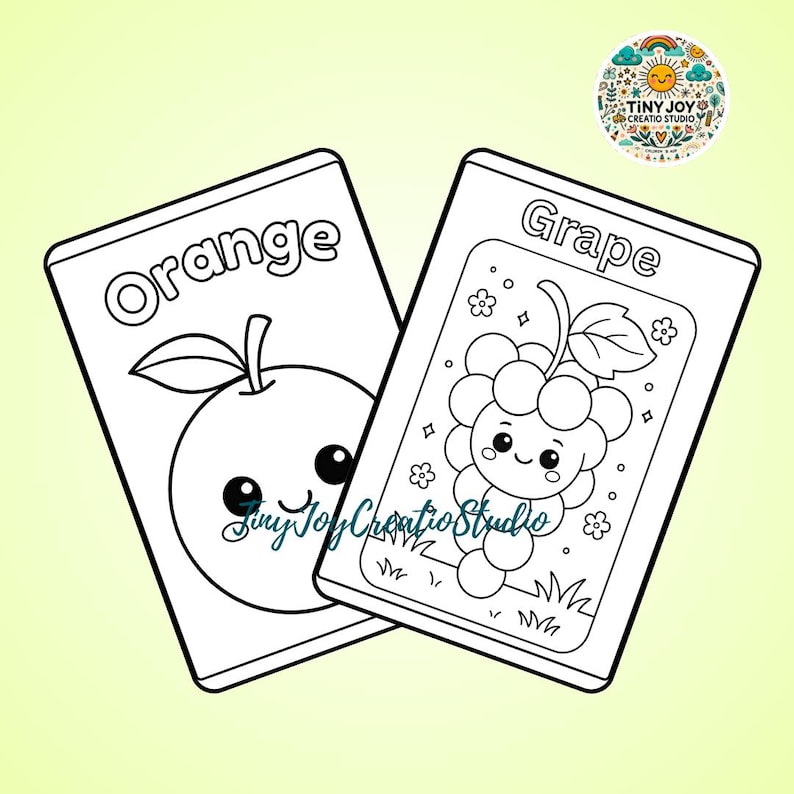 Kawaii Fruit Coloring Pages for Kids Cute Printable Fruit Worksheets 5 ...