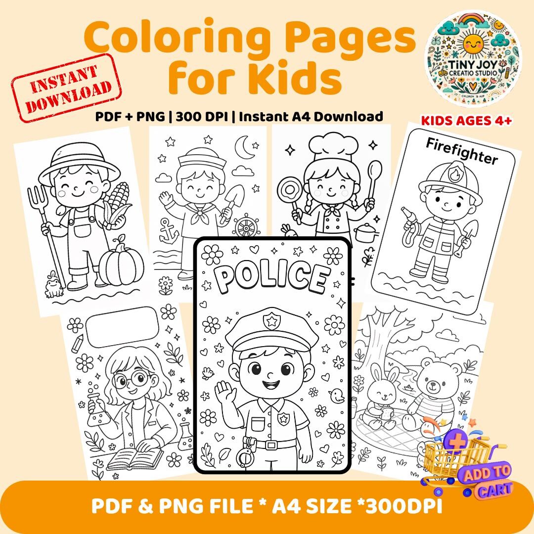 25 Printable Occupation Coloring Pages for Kids – Career-themed ...