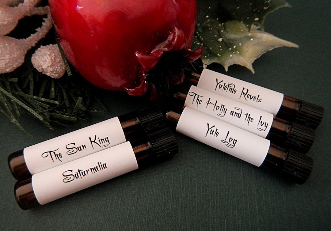 ANCIENT YULE PERFUME Sample Set of 5 Vials, Victorian, Gothic, Yule - Etsy