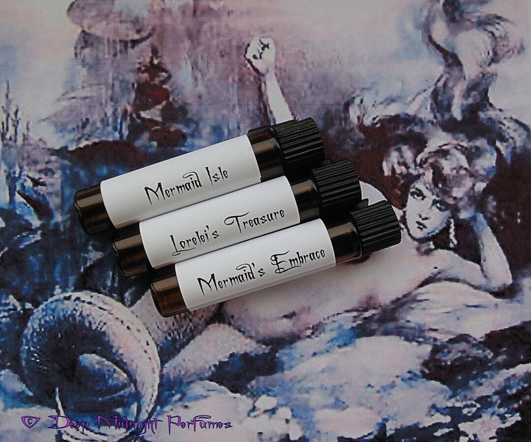 MERMAIDS Perfume Sampler Set - Artisan Perfume Samples - Deep Midnight ...