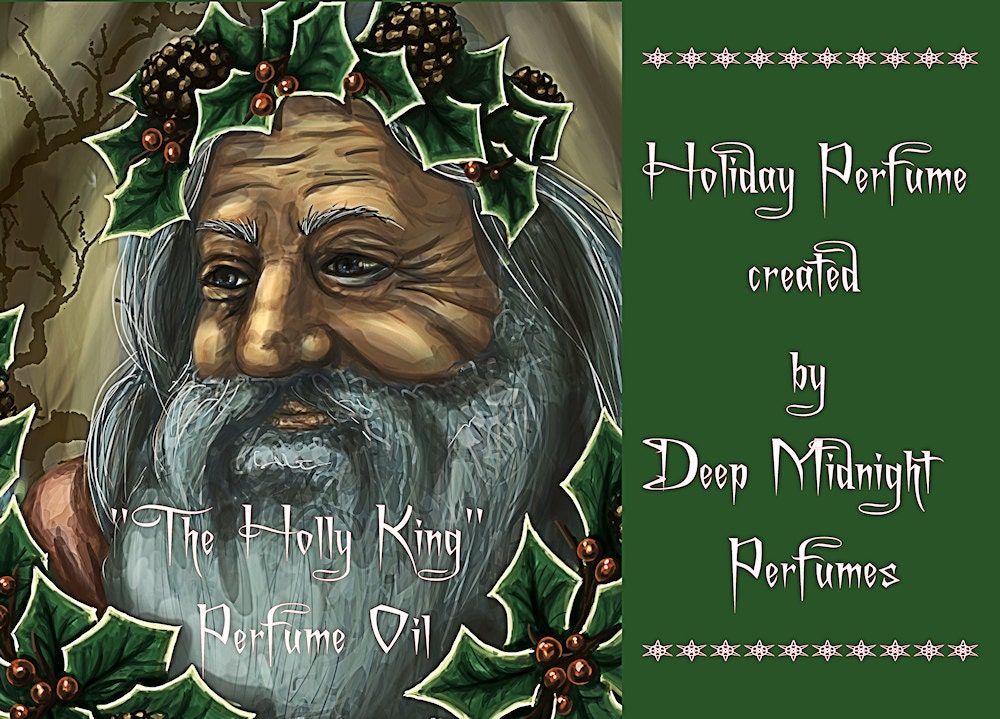 THE HOLLY KING Perfume Oil: Mistletoe Evergreens, Sugarplums, Cedar ...