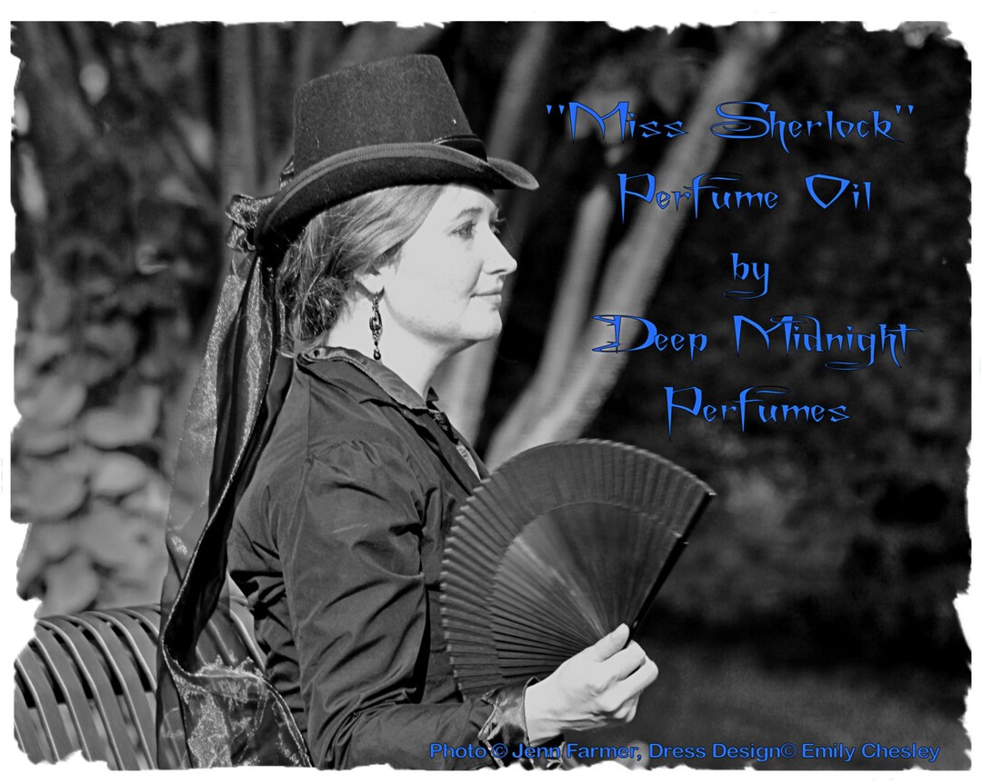 MISS SHERLOCK Perfume Oil - Orris, Lemon Verbena, Geranium, Musk, White ...