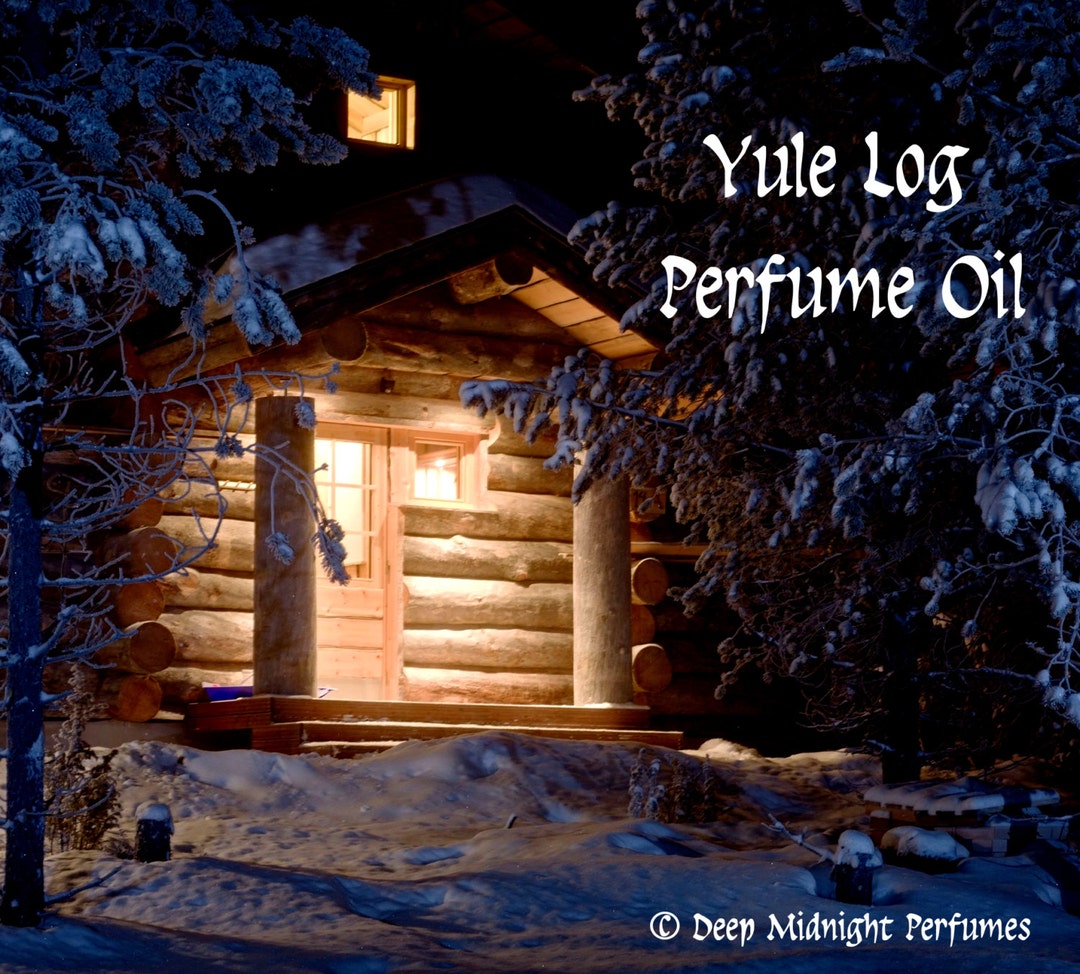 YULE LOG Perfume Oil - Frankincense, Oakwood Fire, Evergreens, Clove ...