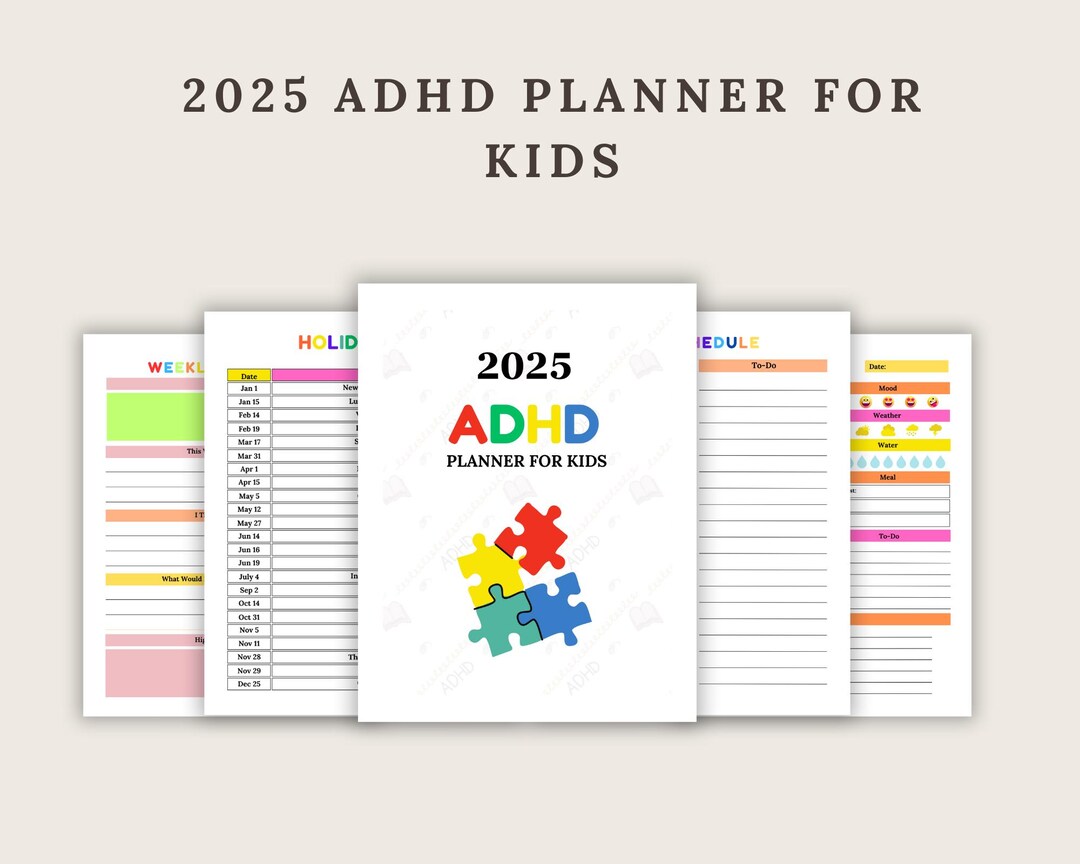 ADHD Planner for Kids | Printable Daily Routine & Focus Sheets | Visual ...