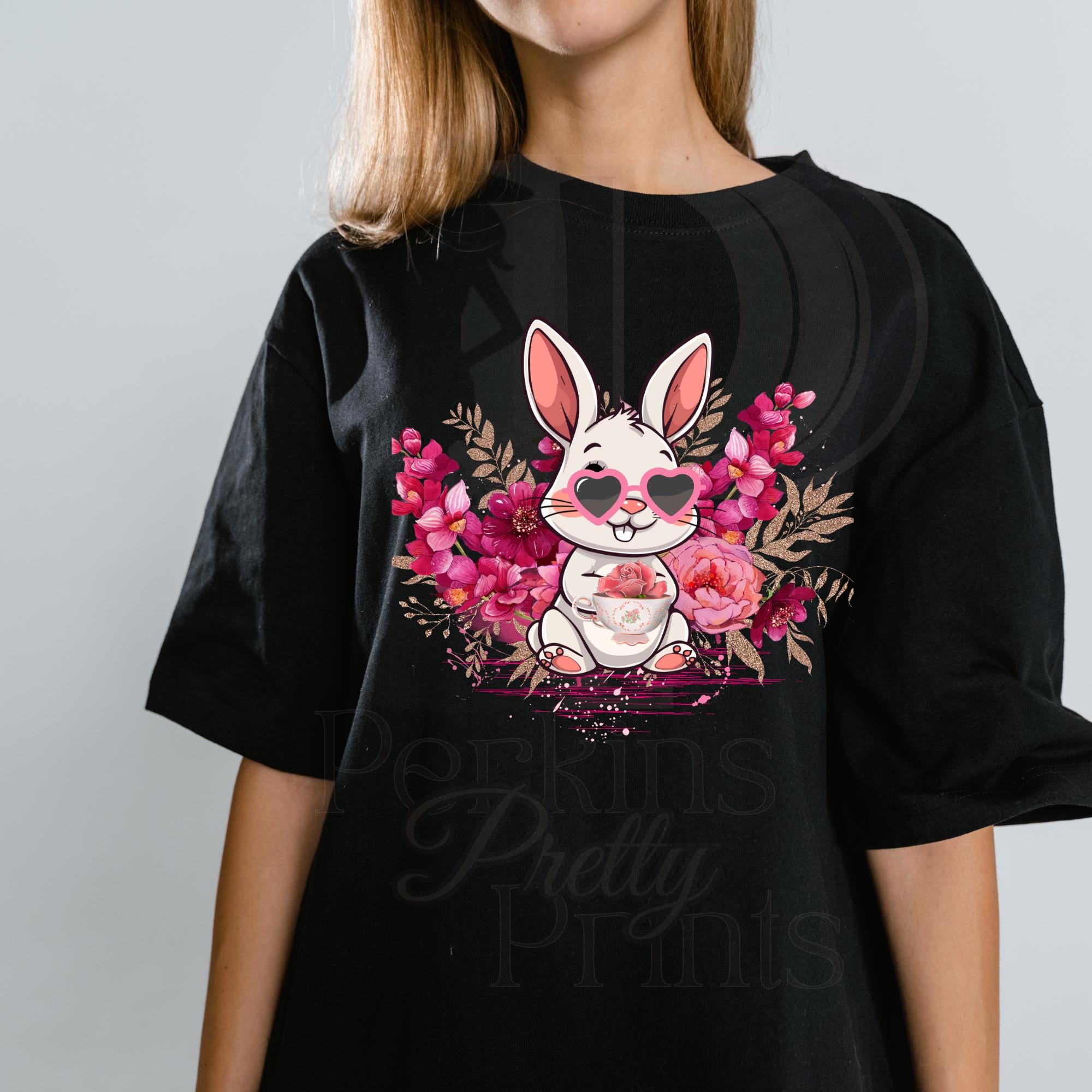 Bunny With Love PNG | Cute Rabbit Sublimation Design | Adorable Animal ...