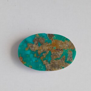 Natural Persian Turquoise Stone: Oval Greenish Blue Gemstone, 39 ...